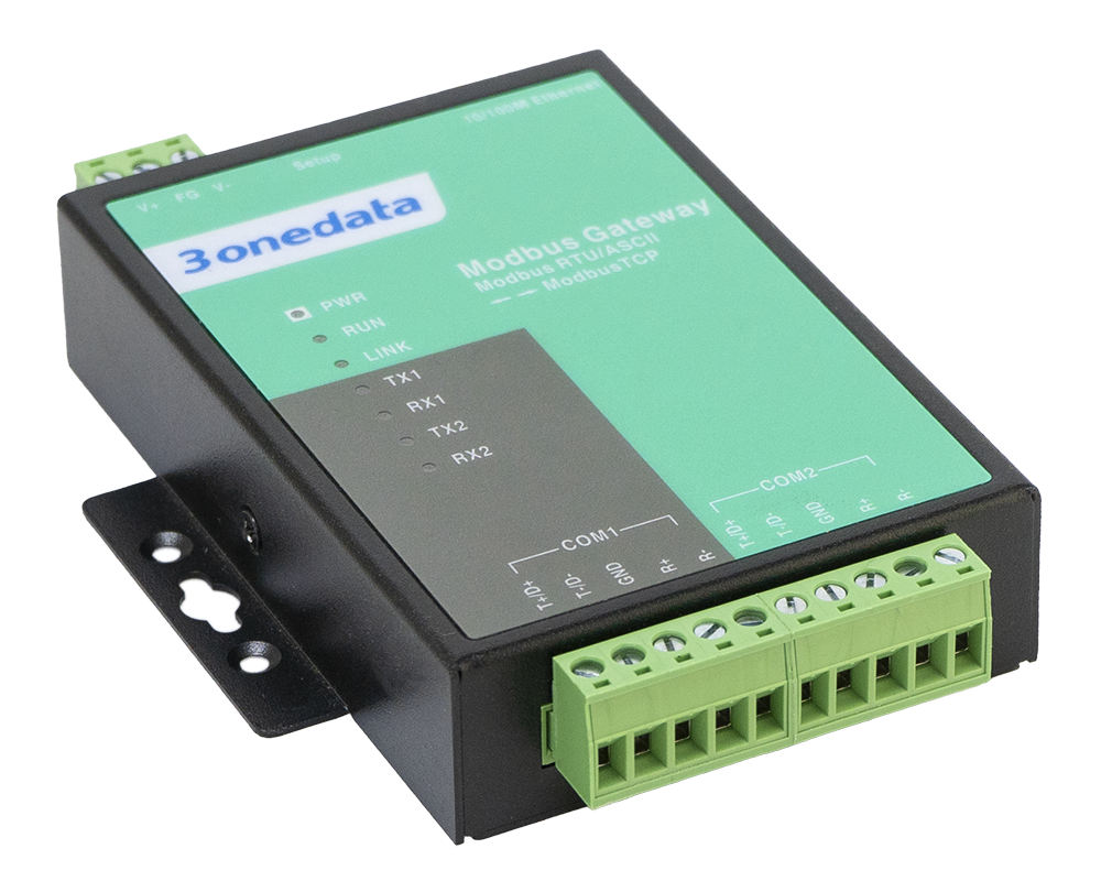 2 ports RS485 till Ethernet Modbus gateway - Autic System