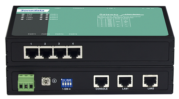 4 ports RS232 till Ethernet Modbus gateway - Autic System