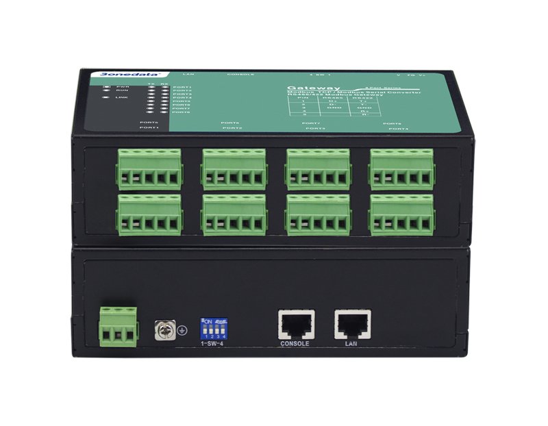 8 ports RS485 till Ethernet Modbus gateway - Autic System
